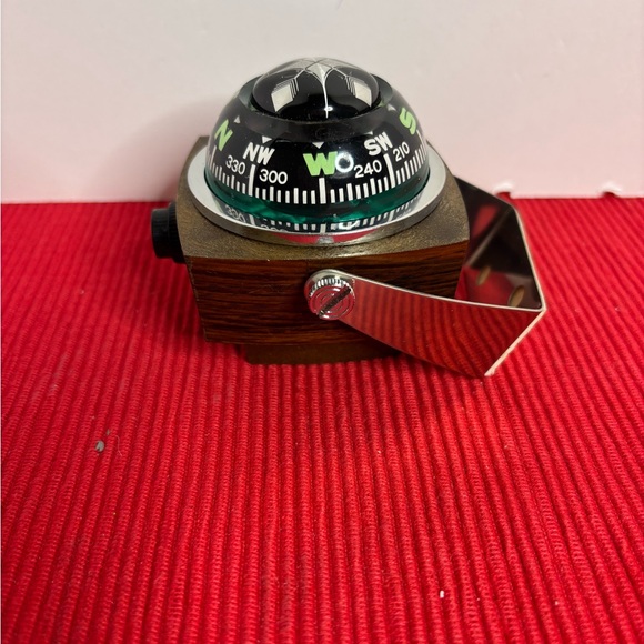 Accents | Wood Grain And Metal Boatcar Compass Made In Japan | Poshmark